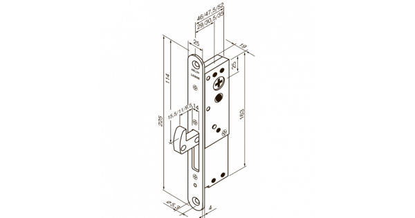 Купить Замок врезной Abloy LC307 в г. Санкт-Петербург в магазине "Крепость"