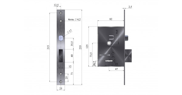 Купить Замок врезной сувальдный Герион КАРАТ-У с ручками в г. Санкт ...